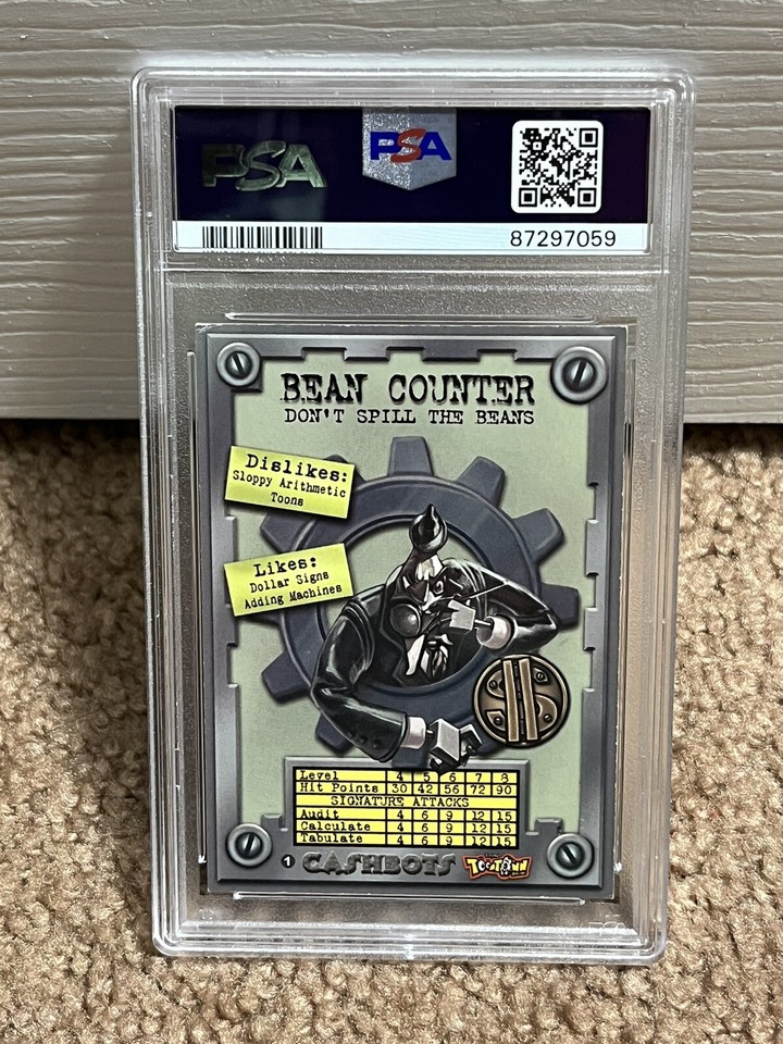2003-04 Toontown Online Trading Card - Series 1 - Bean Counter - PSA 4 ...