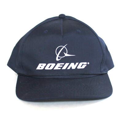 Vintage Boeing Snapback Baseball Hat Navy Blue Cap Airplane Aviation ...