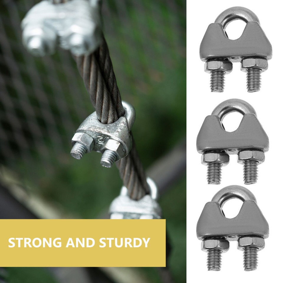 10 Pcs Wire Rope Chuck Clamp for Steel Cable Clamps Ropes Accessories ...