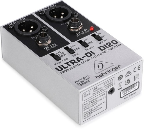 Behringer Ultra-DI DI20 2-channel Active Direct Box / Splitter ...