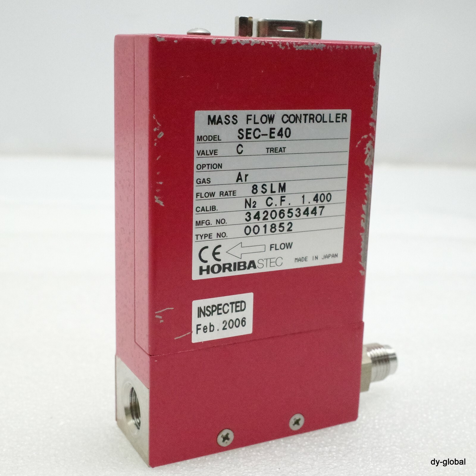 HORIBA STEC Used Scratche SEC-E40 8SLM Ar MASS FLOW CONTROLLER MFC-I-208 SC=6A34 | eBay