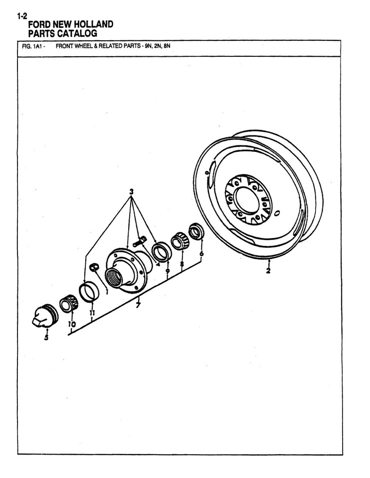 Ford 9N 2N 8N Tractor Assembly Parts Manual Catalog Exploded View 1939 ...