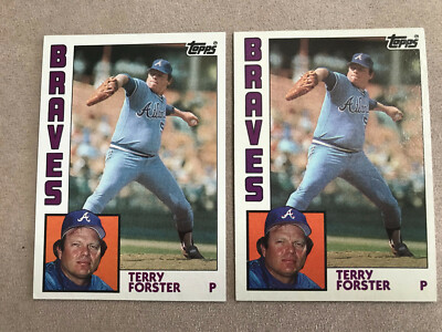 1984 Topps Baseball 2 Card Lot #791 Terry Forster Atlanta Braves NMMt ...