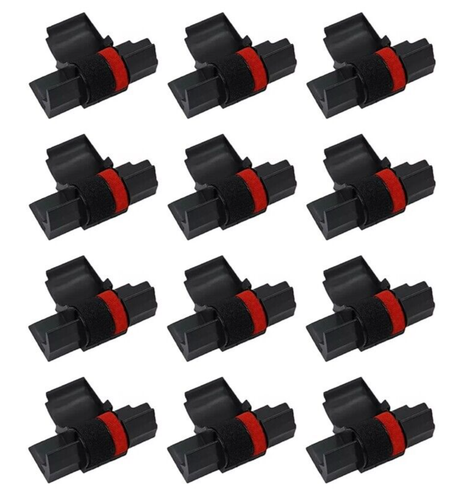 12 Pack IR-40T Black & Red Calculator Ink Roller For CP13 NR42 IR40T ...