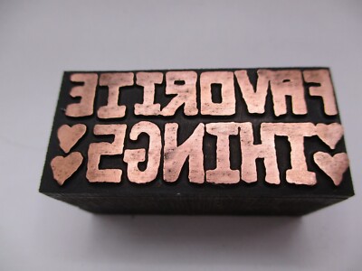 Vintage Printing Letterpress Printers Block Copper Favorite Things | eBay