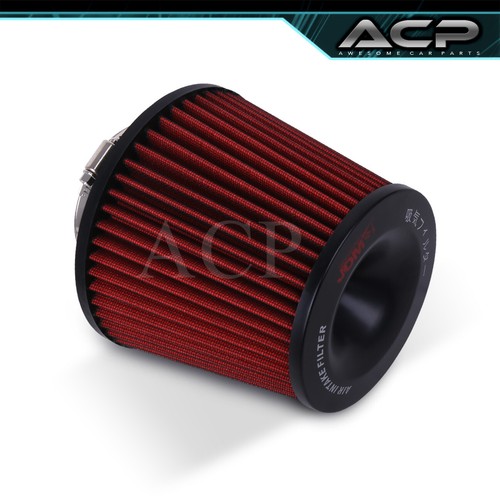 Fits 3" 3 Inch JDM Cold Air Intake Cone Filter Red Universal | eBay