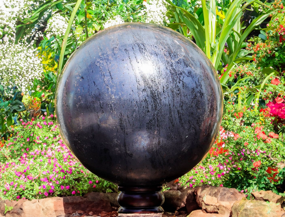 190MM Silver Hematite Stone Chakra Crystal Healing Gemstone Meditation ...