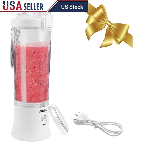 Portable USB Blender Personal Smoothie Maker Cordless Mini Ice Crusher ...