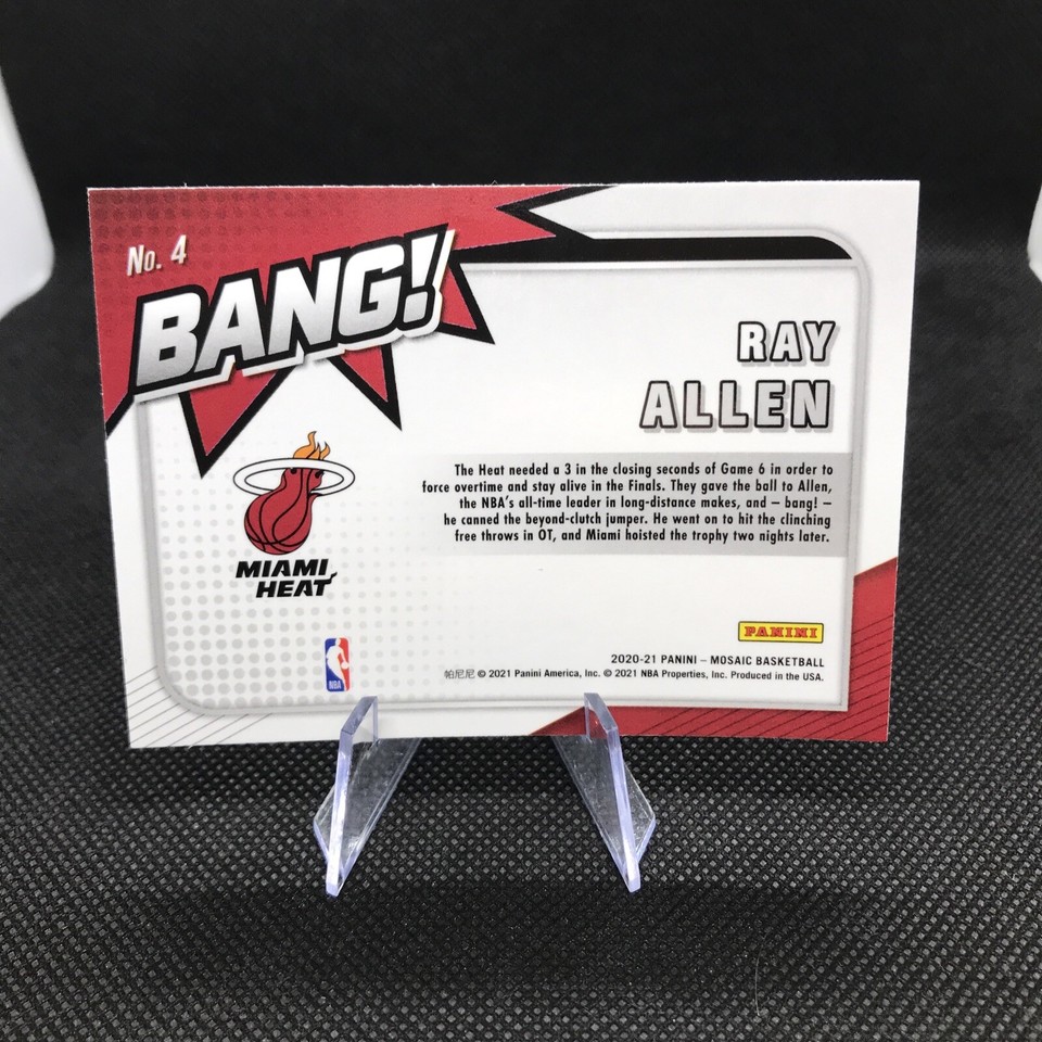 2021 Panini Mosaic Ray Allen #4 Bang! Insert - Miami Heat | eBay