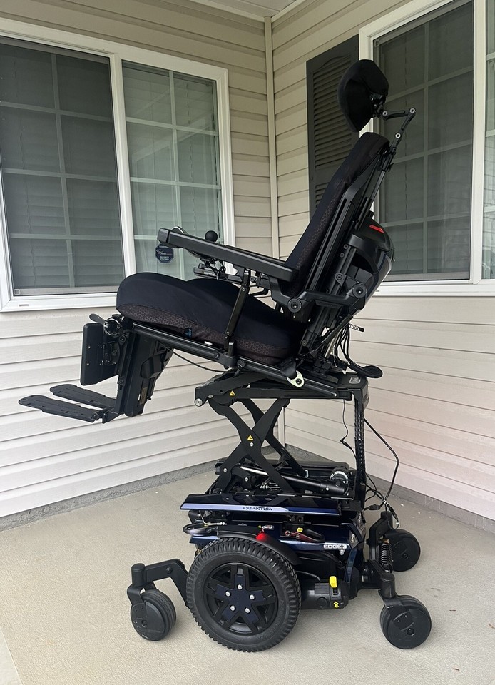 QUANTUM EDGE 3 ILEVEL WHEELCHAIR POWER TILT,RECLINE,LEGS AND 12" LIFT ...