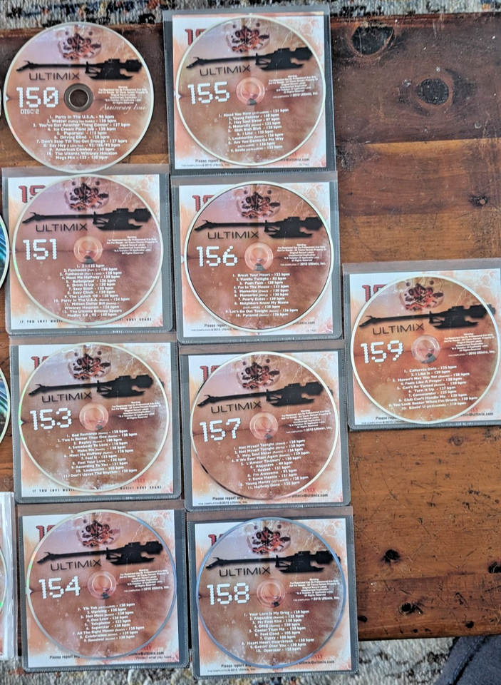 ULTIMIX DJ Promo CD Lot – 25 Discs – Vol. 121–159 (See List) – No ...