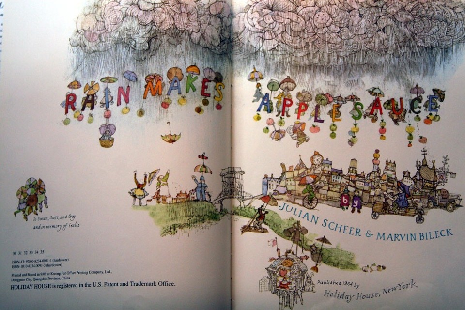 RAIN MAKES APPLESAUCE by Julian Scheer & Marvin Bileck 1964 HC/DJ ...