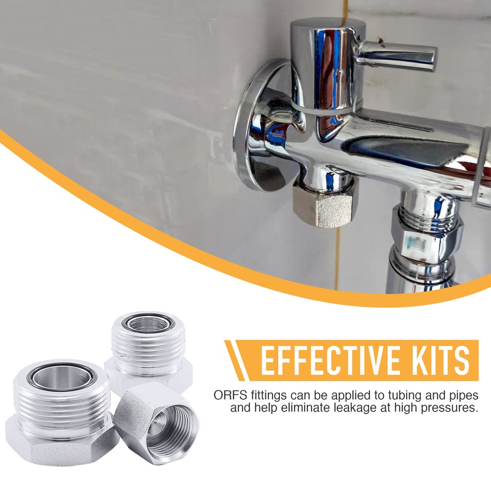 64 Piece ORFS O-Ring Plug and Cap Hydraulic Flat Face Seal Fittings ORS ...