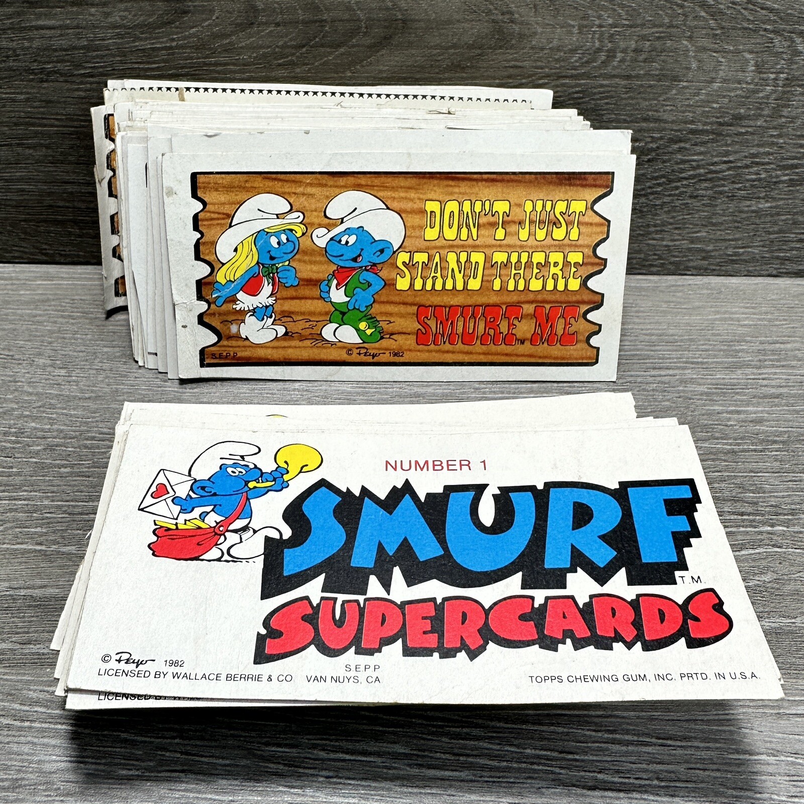 VTG 1982 Topps Smurfs Super Card Set 1-56 (Plus 55 Extra Cards) 111 ...