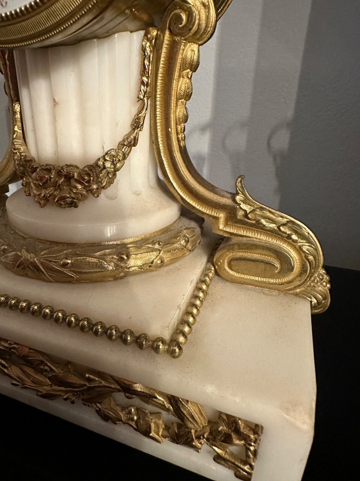 Circa 1860 French Gilt Bronze Marble Table Clock With Platform ...