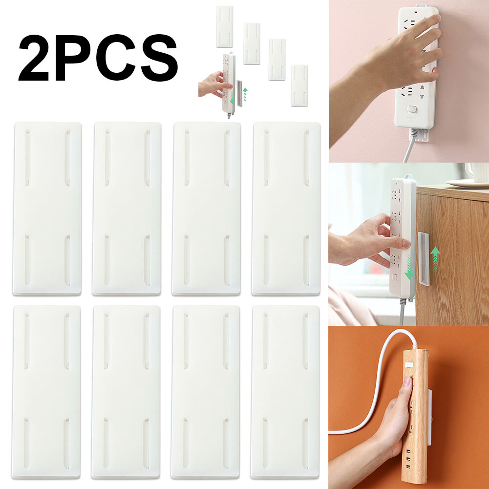 8Pcs Power Outlet Fixer Rack Wall-mounted Sockets Storage Holder (Dark ...