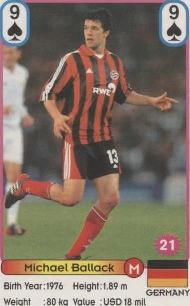 2002 Akas Akbalik Football Stars New Season Playing Cards - Michael ...