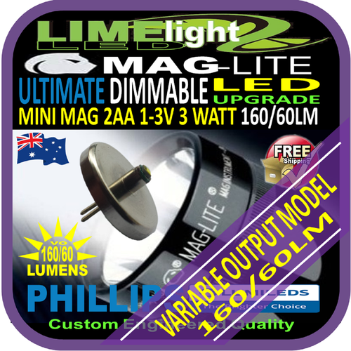 MAGLITE UPGRADE LED MINI AA BULB GLOBE for FLASHLIGHT TORCH DIMMABLE ...