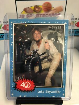 2017 Topps Star Wars 40th Anniversary Promo Luke Skywalker /200 A NEW ...