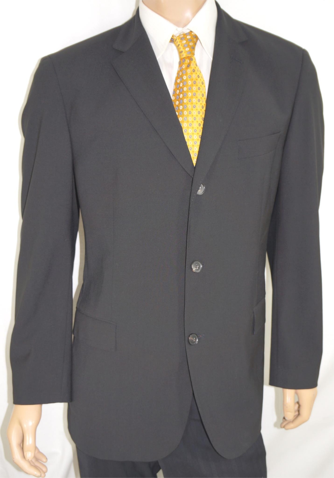 44R Hugo Boss $395 Scorsese Suit Jacket - Men Size 44 Black 3Btn Wool ...