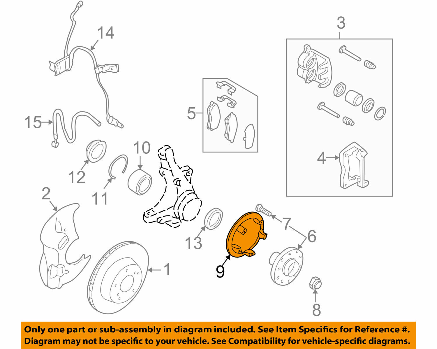 OEM NEW 1990-2002 Subaru Front/Rear ABS Wheel Speed Sensor Tone Ring ...