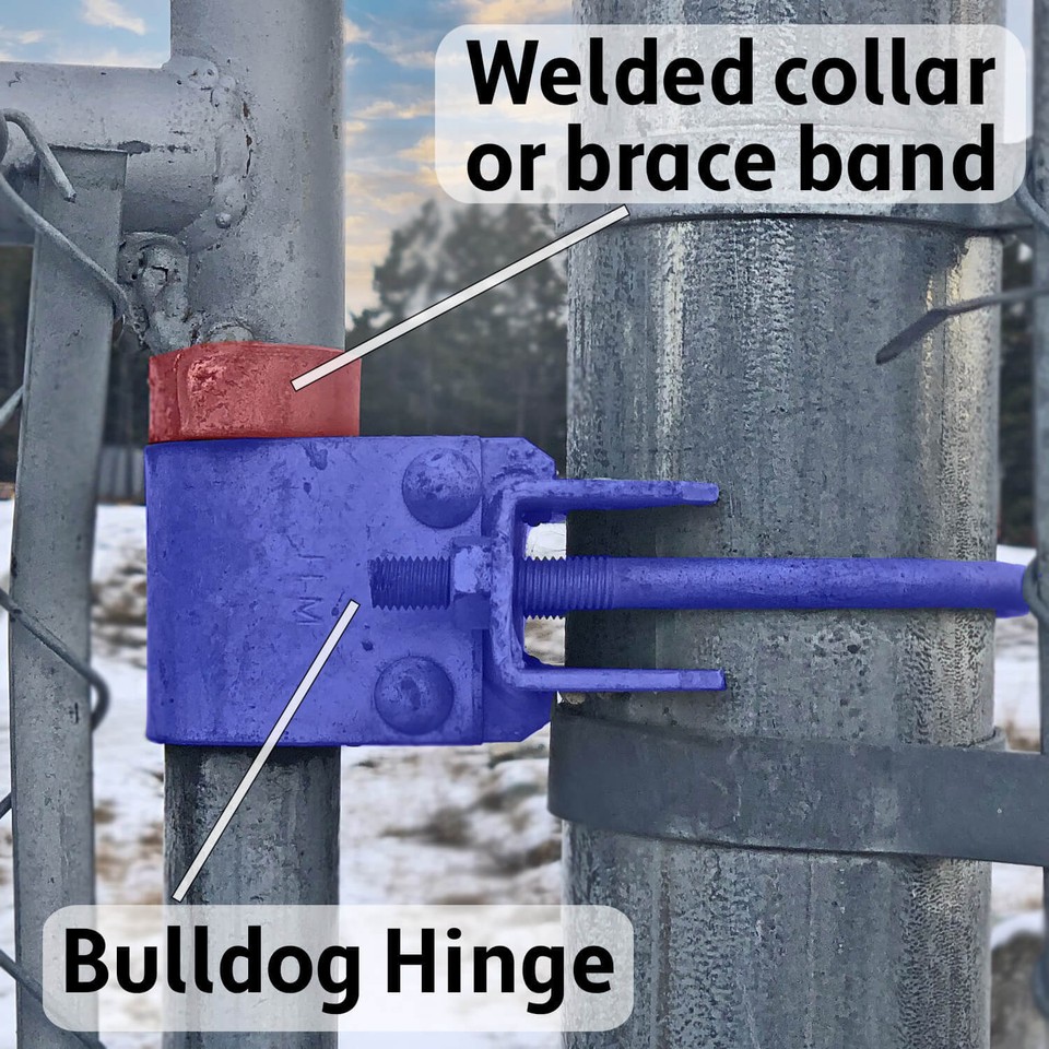 BULL DOG GATE HINGE - Commercial Heavy Duty - Chain Link Fence Gate ...