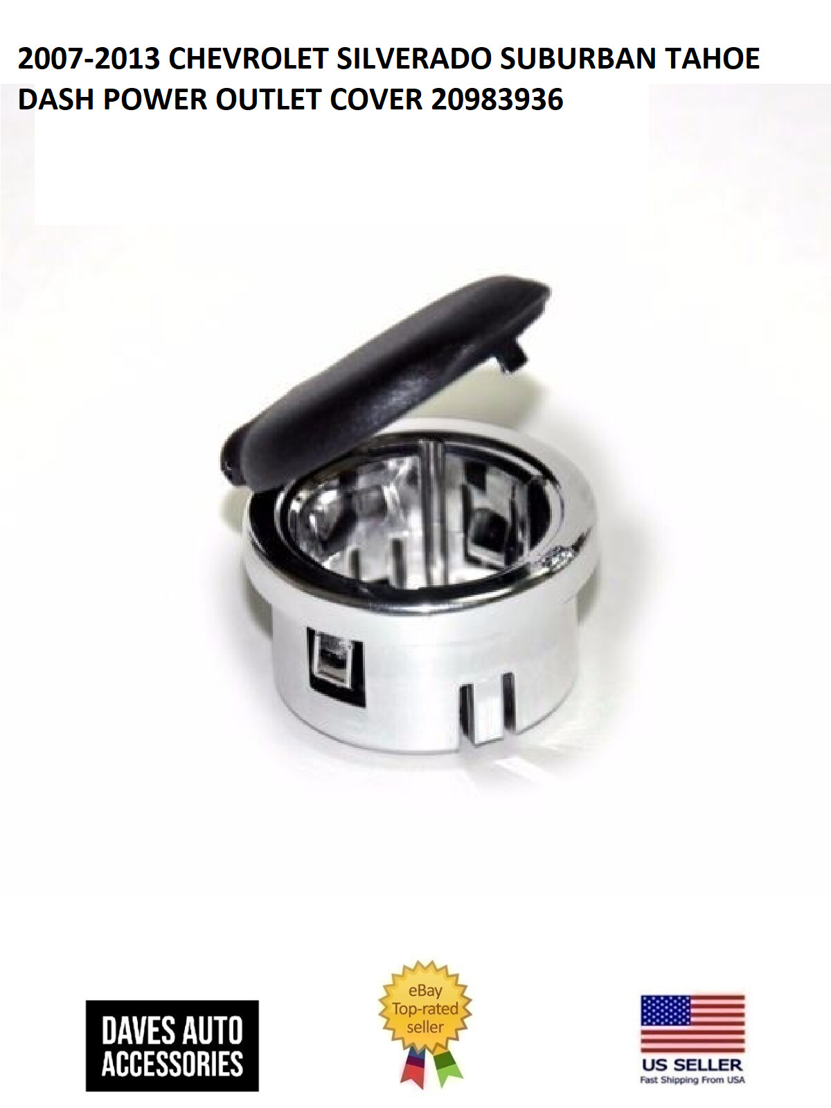 2007-2013 CHEVROLET SILVERADO SUBURBAN TAHOE DASH POWER OUTLET COVER ...
