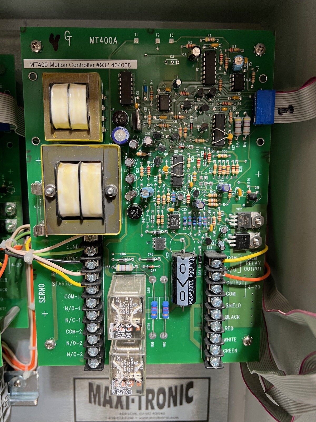 Maxi-Tronic MT400A PCB Complete 120VAC #932.404008 Motion Control Servo ...