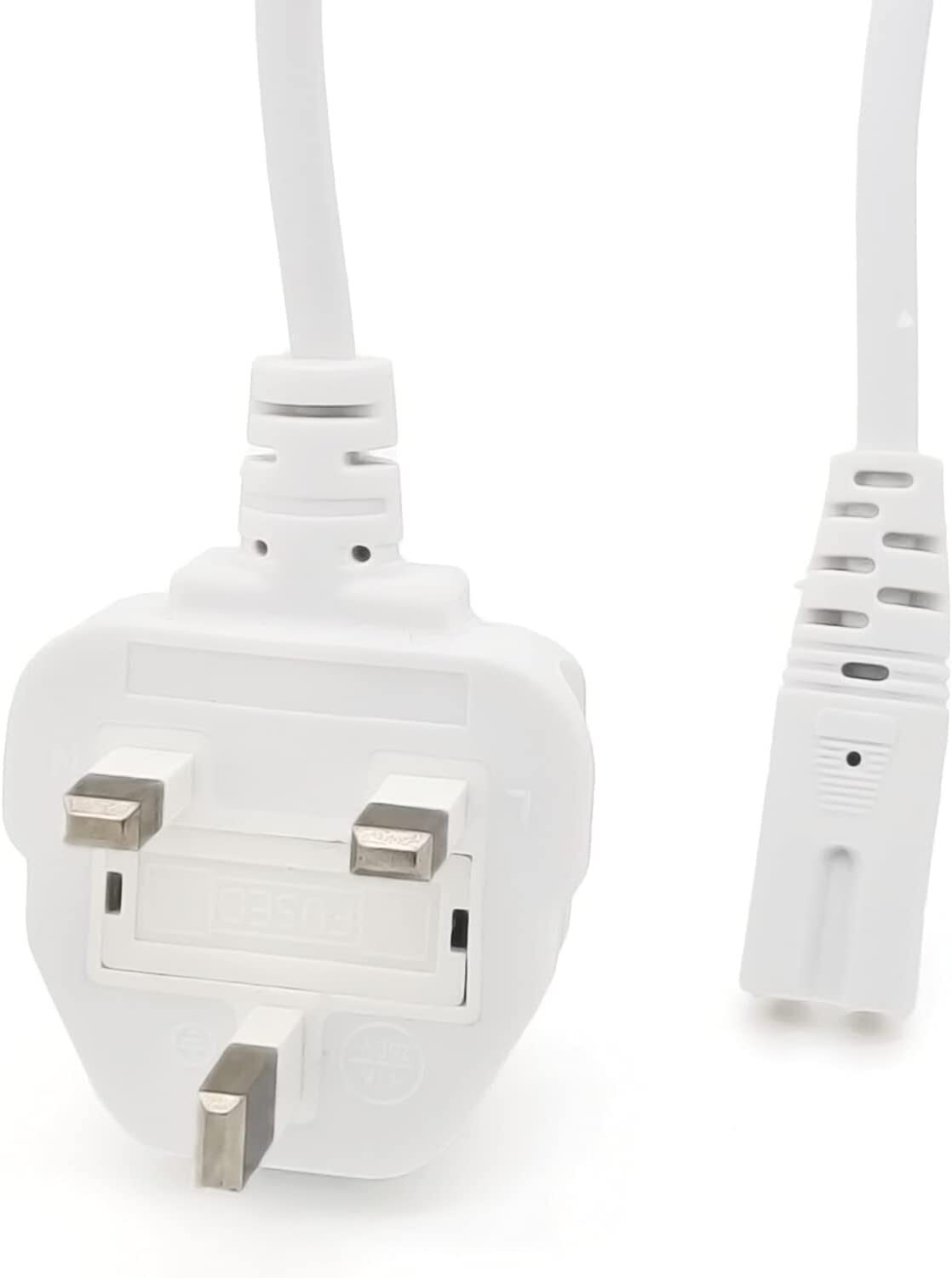 UK Plug to Figure 8 Cable - C7 Mains Power 13A-Power Lead For TVs ...