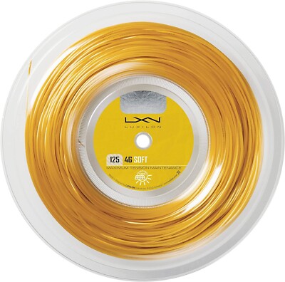 Luxilon 4G SOFT 125 (Gold) Tennis Racket String 660ft 200m Reel | eBay