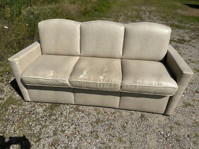 Flexsteel 74" Jack knife Sofa Bed Couch TAN RV Boat Motorhome jackknife ...