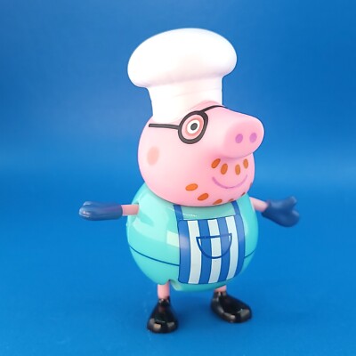 Peppa Pig Daddy Pig Figure BBQ Grill Apron Chef Hat Replacement Toy | eBay