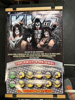 2013 TEXAS LOTTERY KISS SCRATCH OFF GAME PROMO POSTER 24"X36" - #1 | eBay