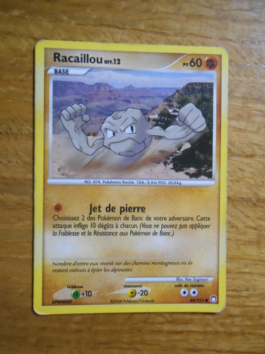 Carte Pokémon Racaillou 60 PV 84/123 (Trésors mystérieux) | eBay