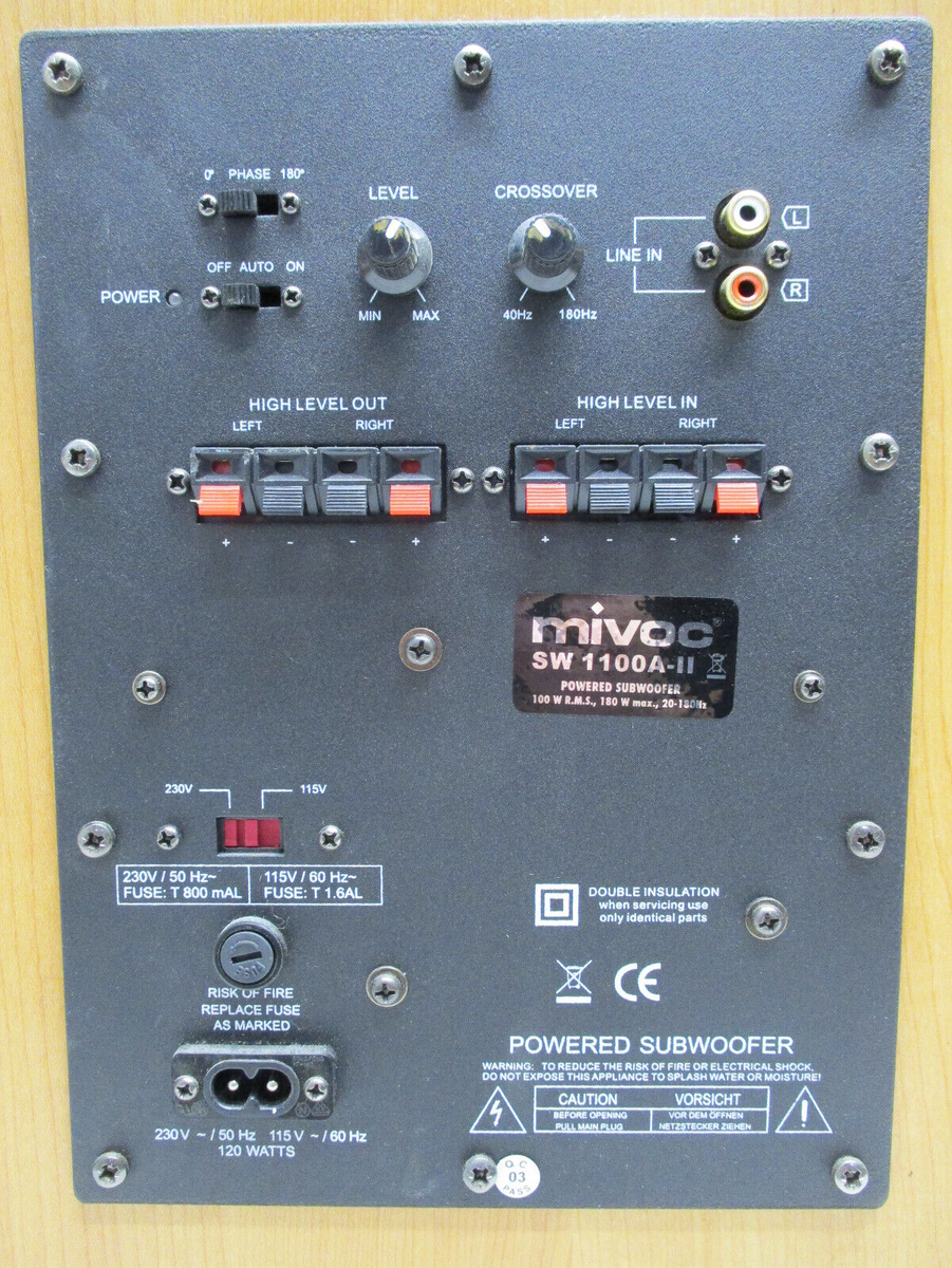 Mivoc Sw 1100 A Zestaw Subwoofer Plus 2 Głośniki FIRMY MIVOC Gostyń