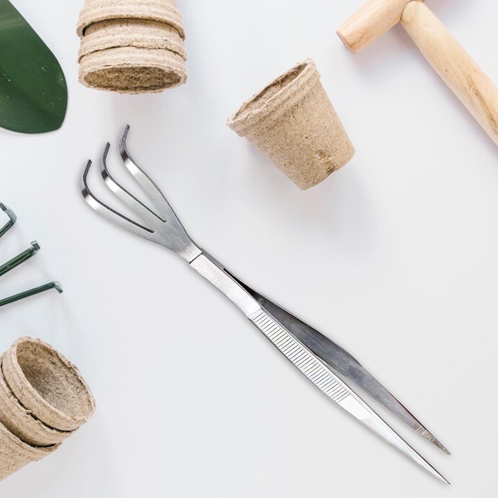 Bonsai Tweezers Portable Root Rake Tweezers for Kitchen Potted Plants ...