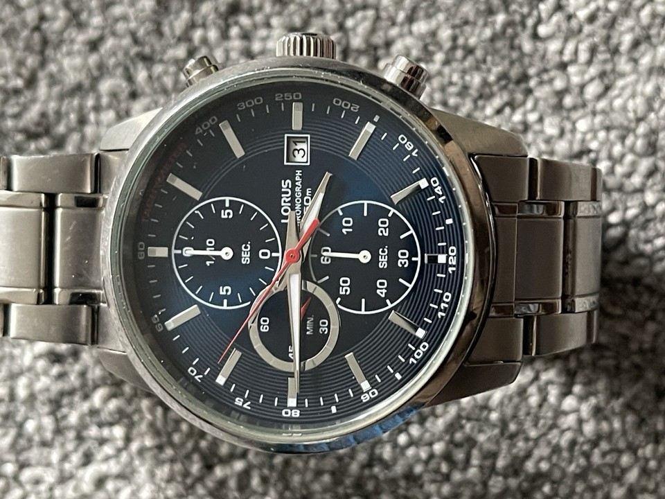 Lorus Wr50m Chronograph Mens Quartz Watch With Date VD57-X088 | eBay UK