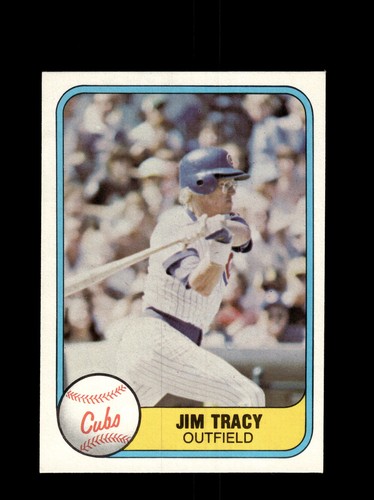 Chicago Cubs Jim Tracy #308 Fleer Baseball Near Mint or Better Rookie ...