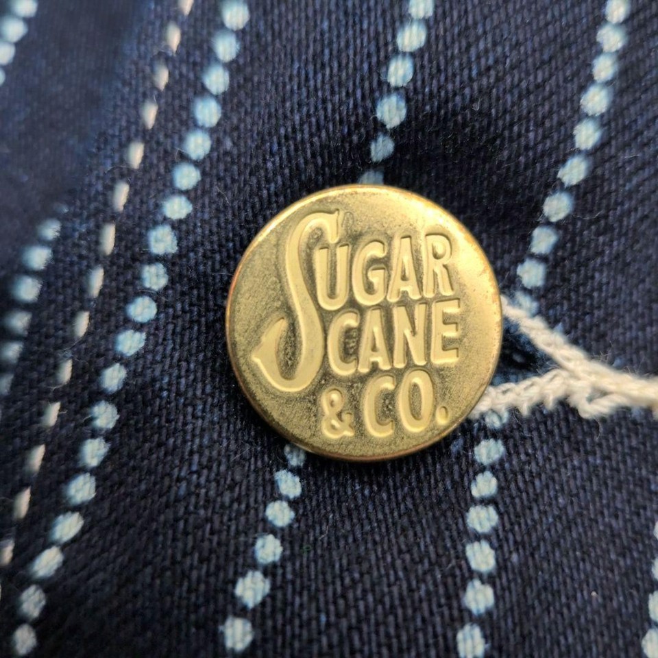 Sugar Cane Wabash Stripe Work Coat M Indigo Near Mint Japanese Vintage ...