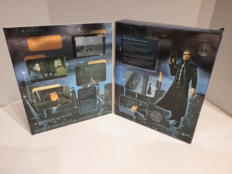 Deus EX PC CD-ROM Big Box Game set Manual CD quick start guide + NOLF ...