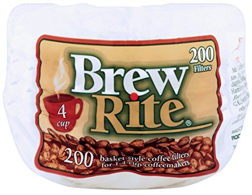 brew rite 4 cup coffee basket disposable filters - 400 ct | eBay