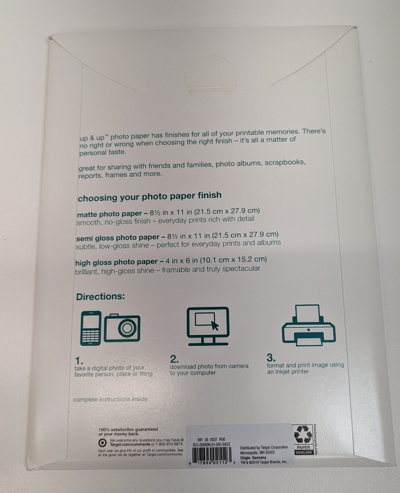 Photo Paper Glossy, 8.5" x 11" 30 sheets. New Unopened Packages | eBay