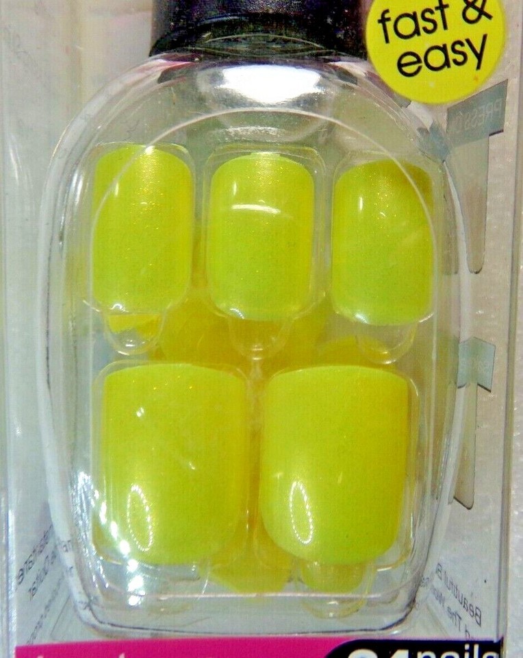 Nadeco Nails "Compare to imPRESS" Press-on Nails short, Shiny Red Pink ...