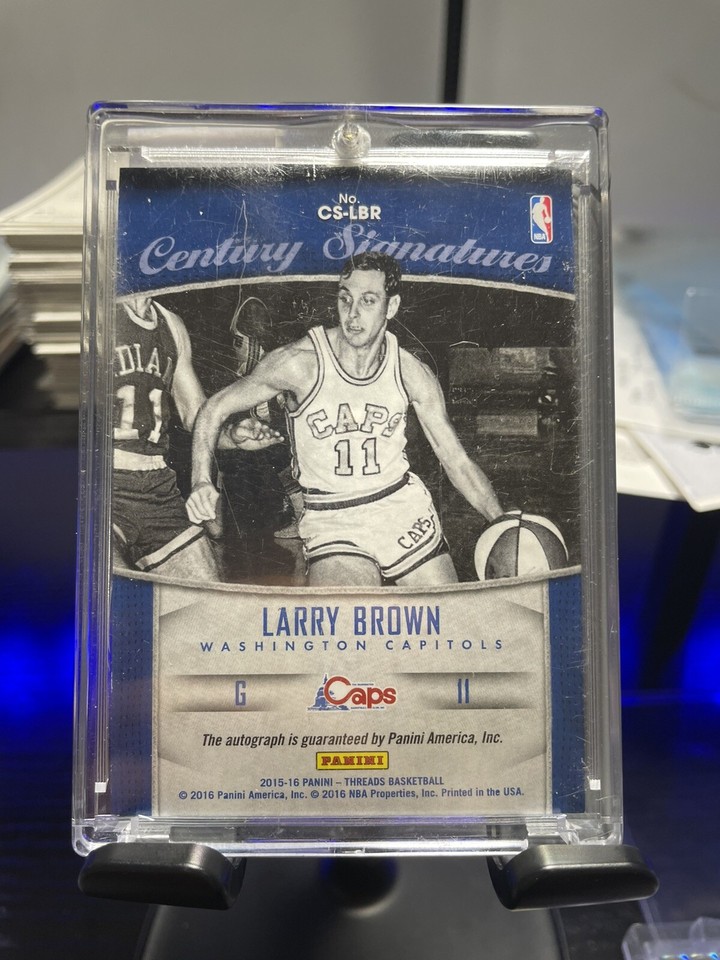 2015 PANINI THREADS CENTURY SIGNATURES LARRY BROWN AUTOGRAPH /199 NMMT ...