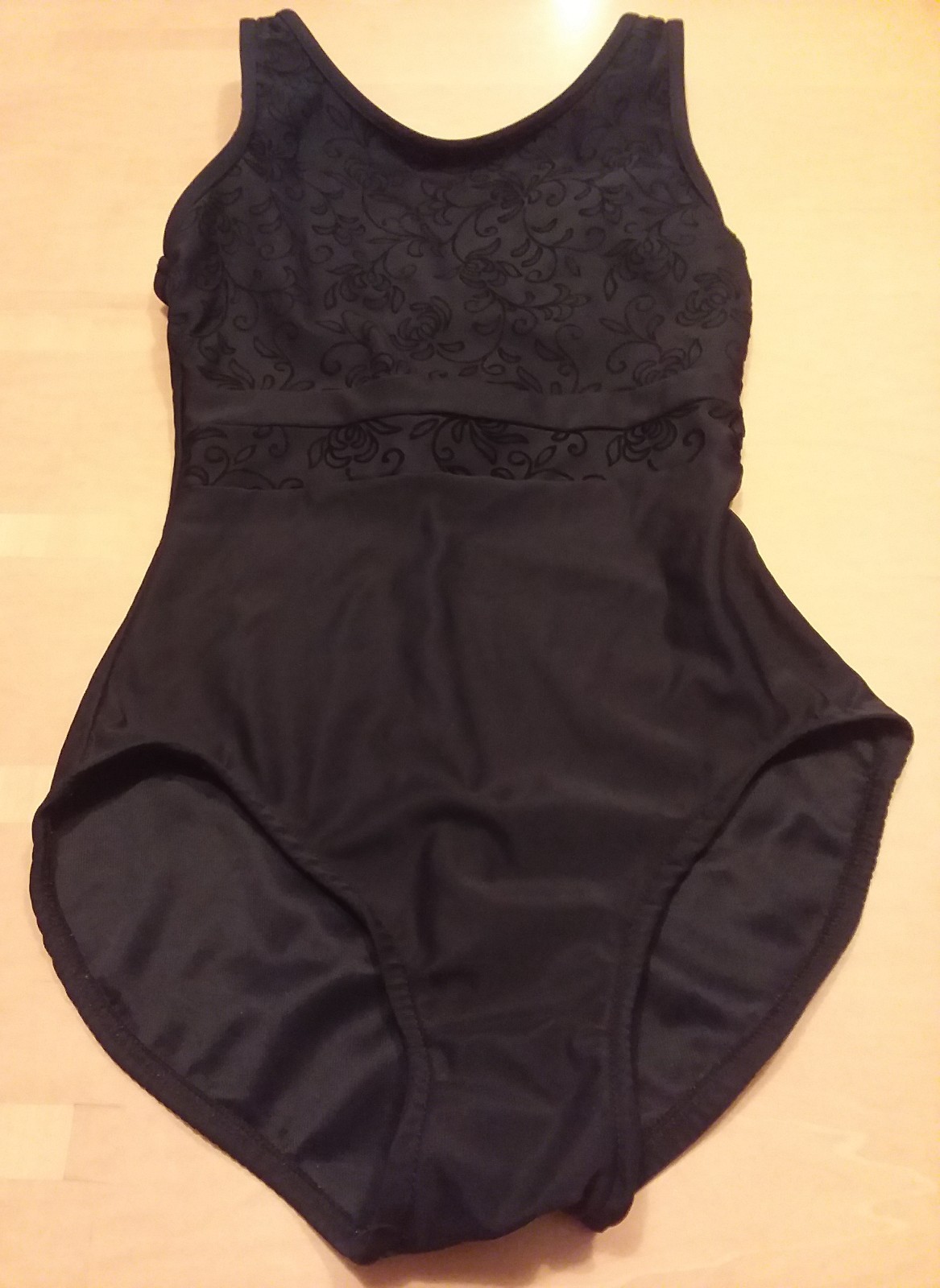 Pretty EUC Sz 10 Shaper 1-Piece Swimwear Bathing Suit Swim Black Floral ...