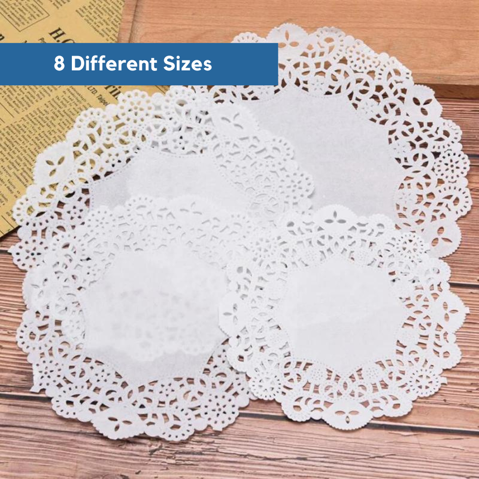 250 Pack Round Paper Doilies White Lace Paper Doyleys Party Wedding ...