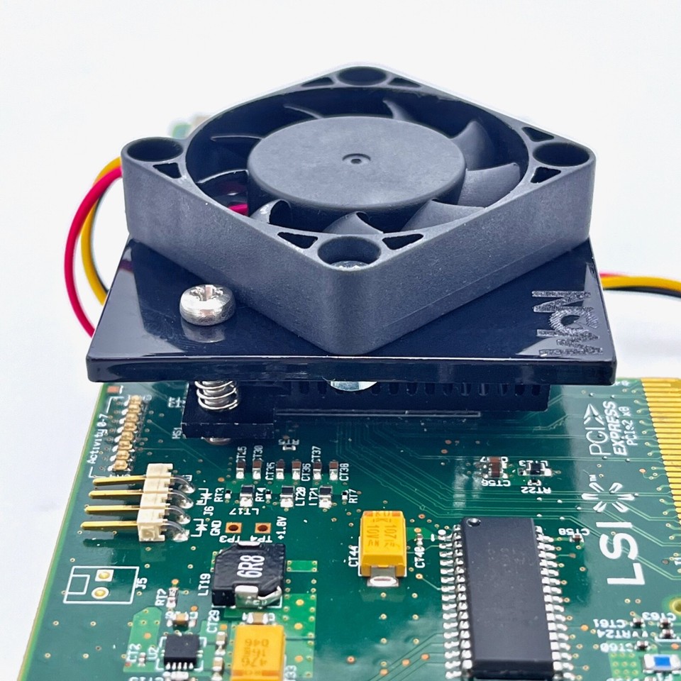 LSI 9211-8i Active Cooling Kit 40mm Fan 3 Pin for NAS Server with HBA ...