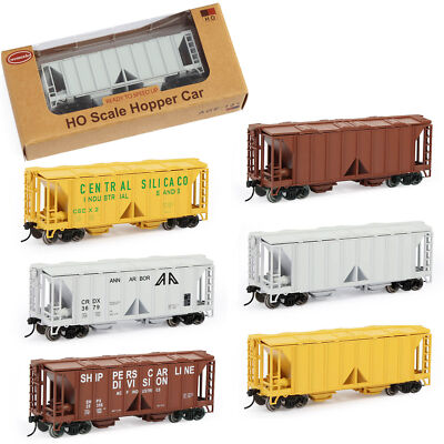 1 Unit HO Scale 2-Bay Covered Hopper Car 1:87 Model Trains Freight Car ...