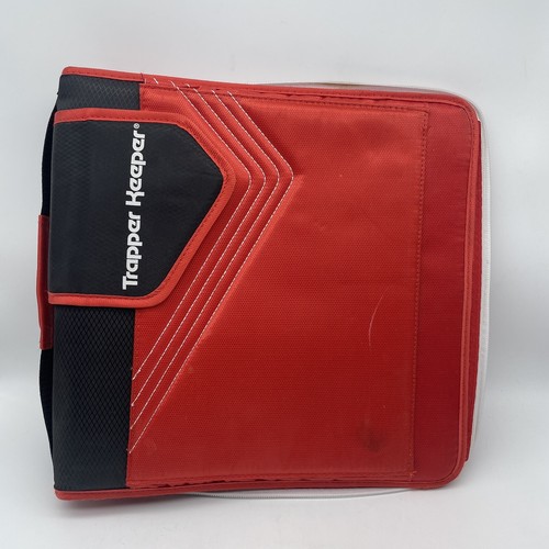 MEAD TRAPPER KEEPER 3 Ring RED BINDER Folder Portfolio 29843 | eBay
