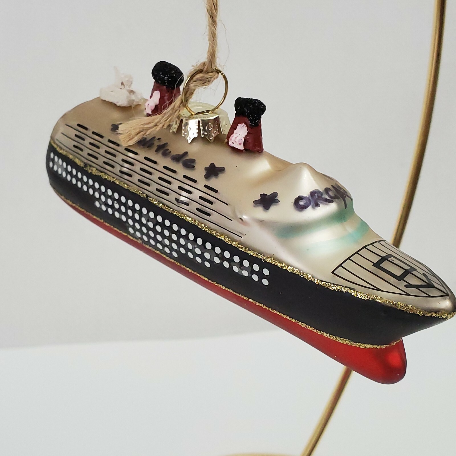 Glass Ferry Ornament Sea Boat Nautical - Orca Island, Washington State ...